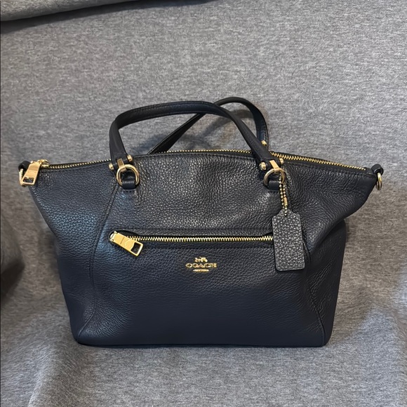 Coach | Bags | Coach Navy Leather Prairie Satchel | Poshmark